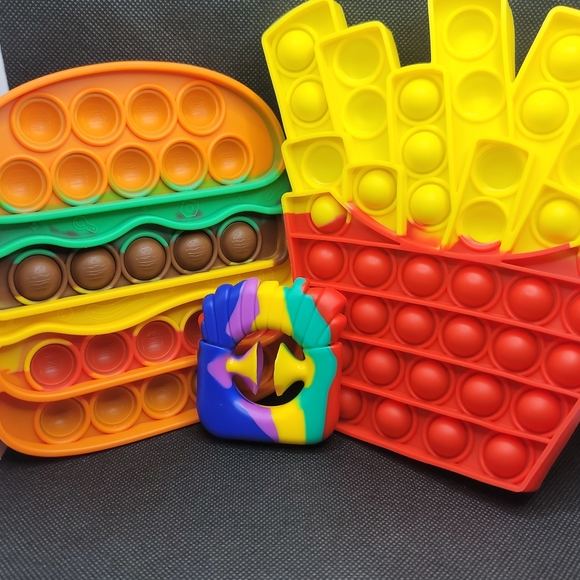 Toys | Cheeseburger Fries Fidget Bubble Pop Set W French Fry Snap ...